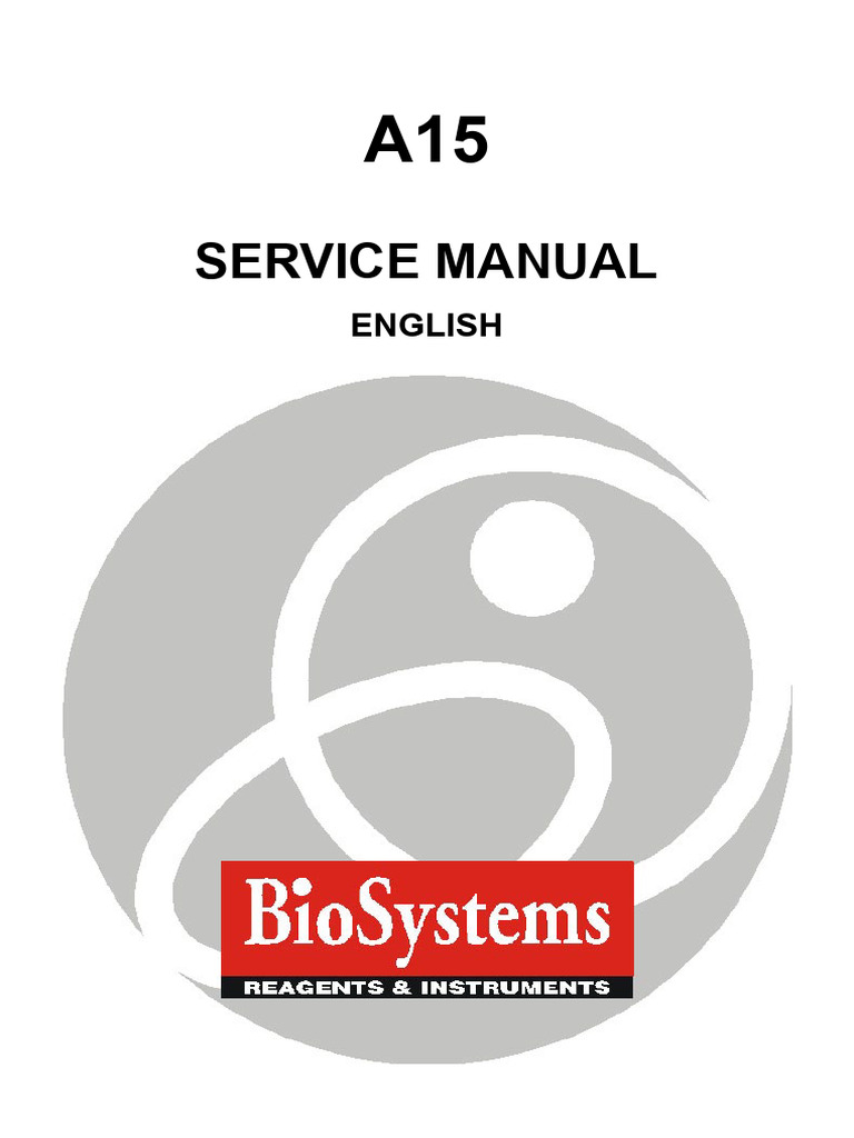 Manuel Service Automate Biochimie Biosystems A15 | PDF | Computers