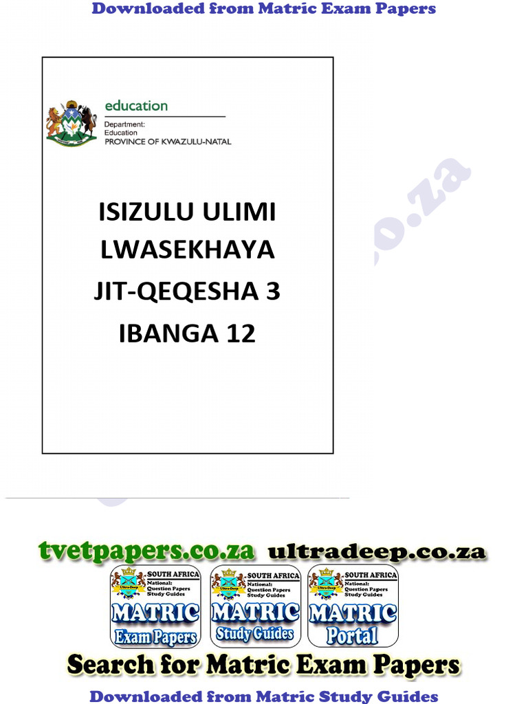 Isizulu Grade 12 JIT Study Guide 2024 | PDF