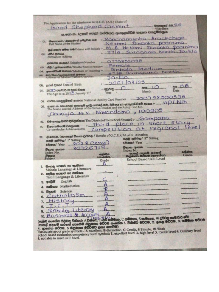 Application For AL Maths Stream | PDF