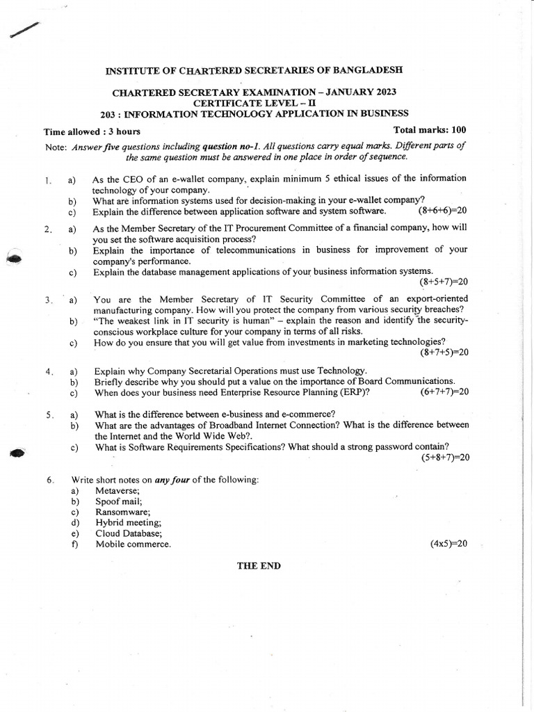 203 - Information Technology Application in Business - 203 (ITAB) | PDF | Information | Cloud ...