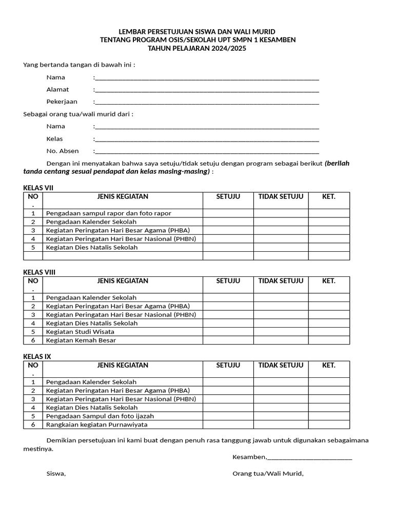 Angket Siswa - 1 | PDF