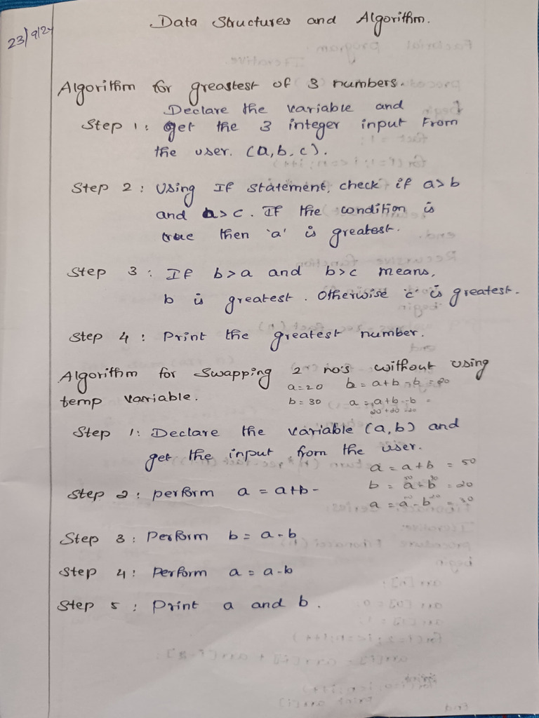 DSA Notes | PDF | Data | Mathematical Logic