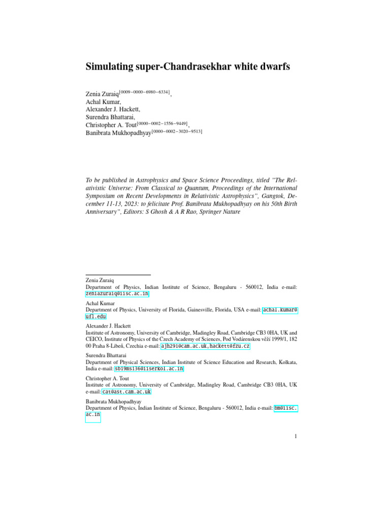 Simulating Super-Chandrasekhar White Dwarfs | PDF | Stars | Supernova