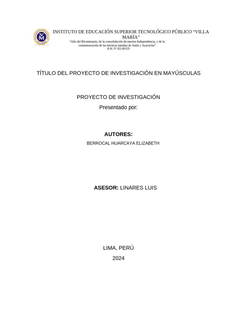 Plantilla para Proyecto Final-1 | PDF | Seguridad y salud ocupacional | Formaldehído
