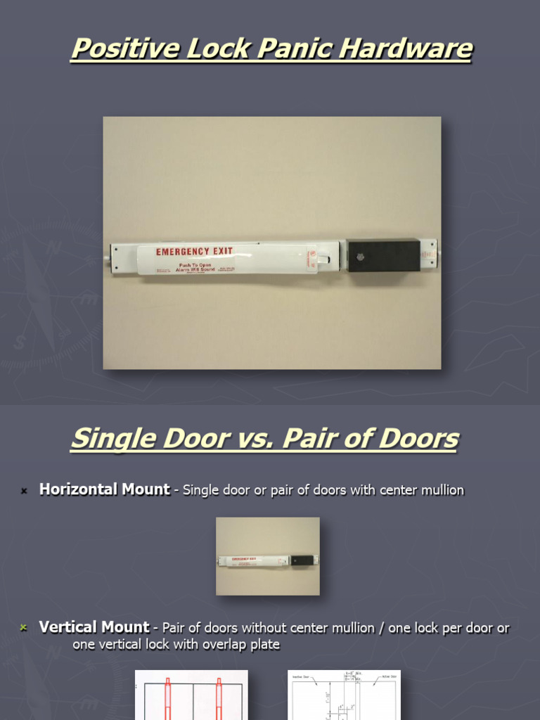 Positive Lock Panic Hardware Ordering Process | PDF | Door ...