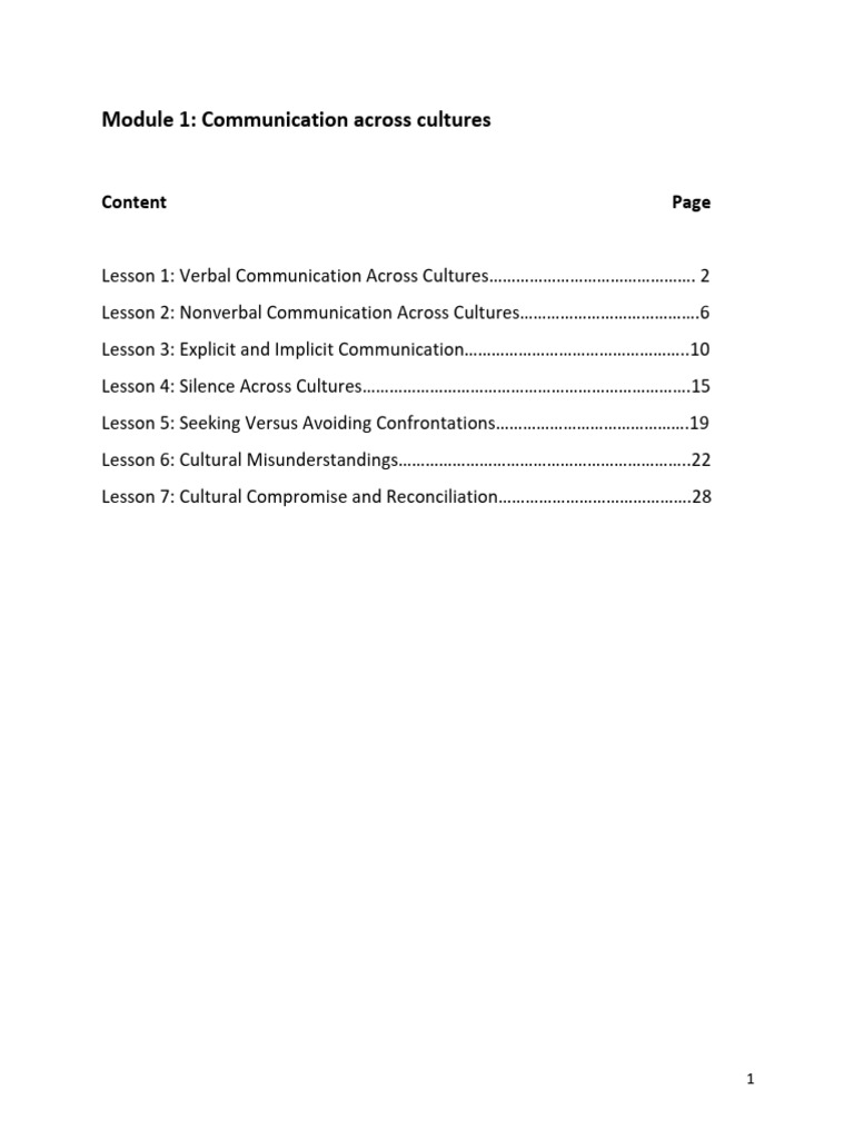 MOOC1 Module1 Transcripts | PDF | Communication | Body Language