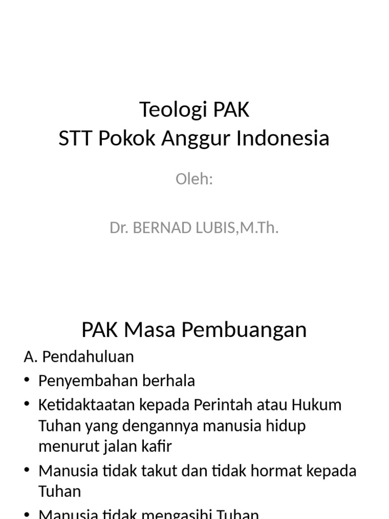 Power Point Teologi PAK STT ASPAC 2024 | PDF