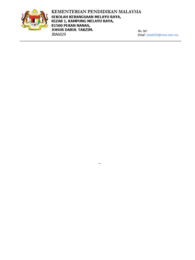 Surat Memohon Jemputan Takraw | PDF
