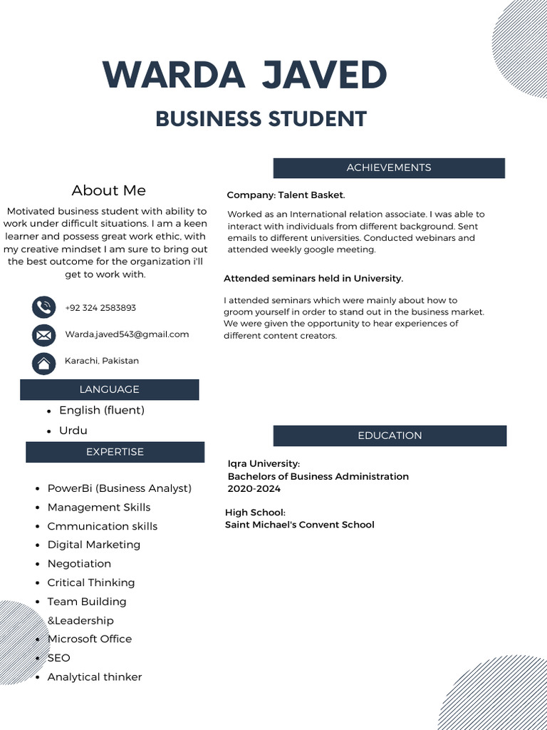 Warda Resume Updated | PDF