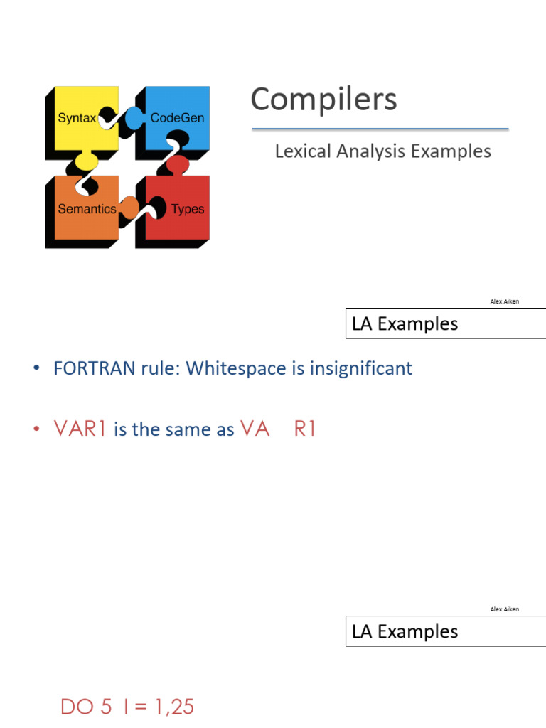 008 Slides 03 02 Lexical Analysis Examples | PDF