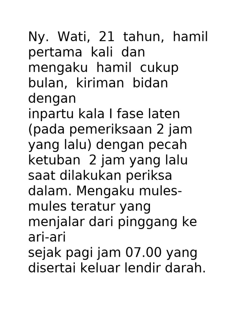 Soal Partograf | PDF