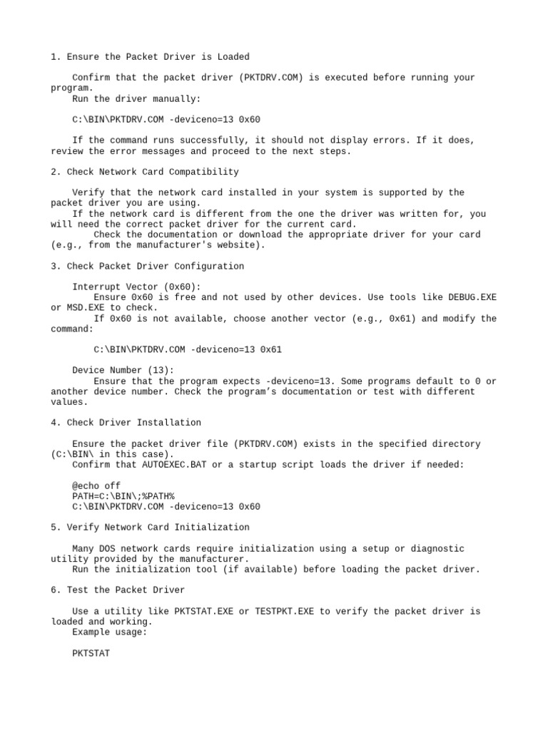 1 | PDF | Device Driver | Dos