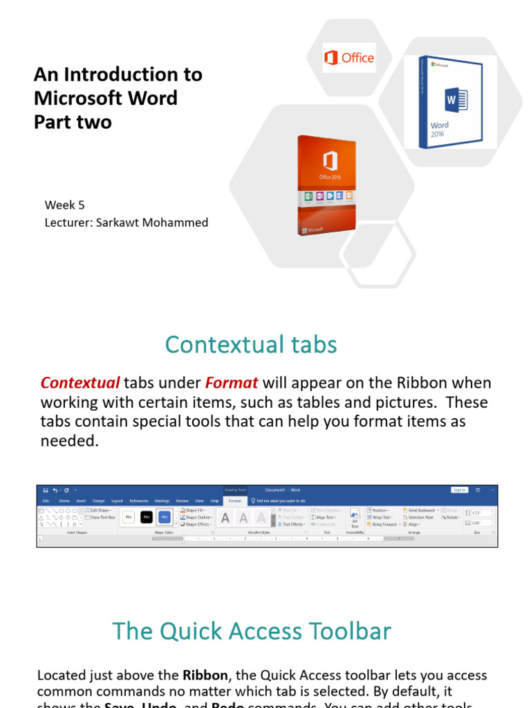 Week 5 An Intro To Word - Part Two | PDF | Microsoft Word | Software