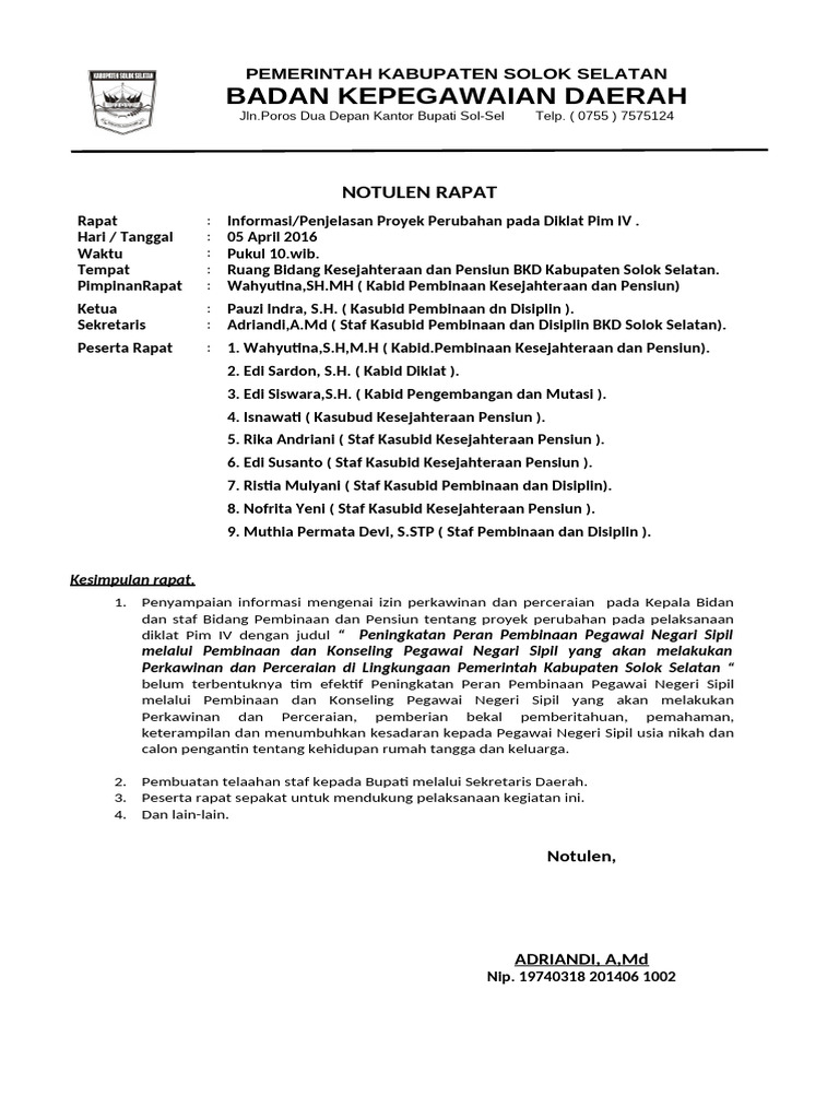 Notulen& kop BKD | PDF