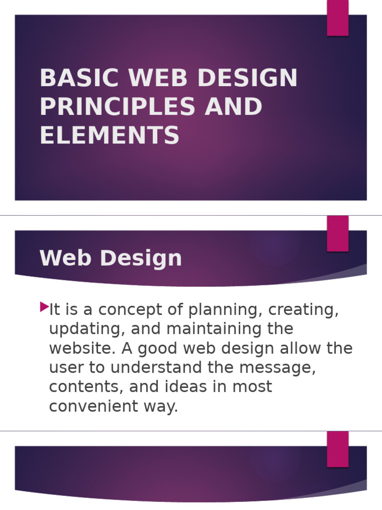 Web Design Principles & Elements | PDF | Web Design | Websites