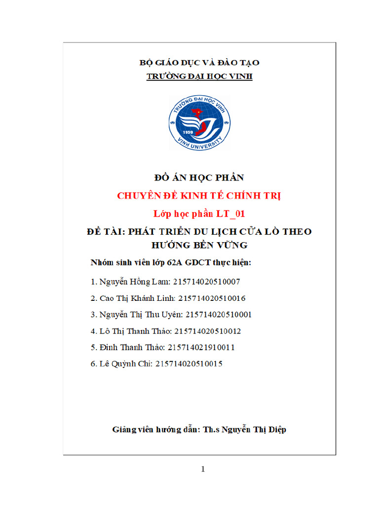 Ä Á Ã¡n Kinh Táº¿ Chã NH Trá Báº N Hoã N Chá NH Ná P El | PDF