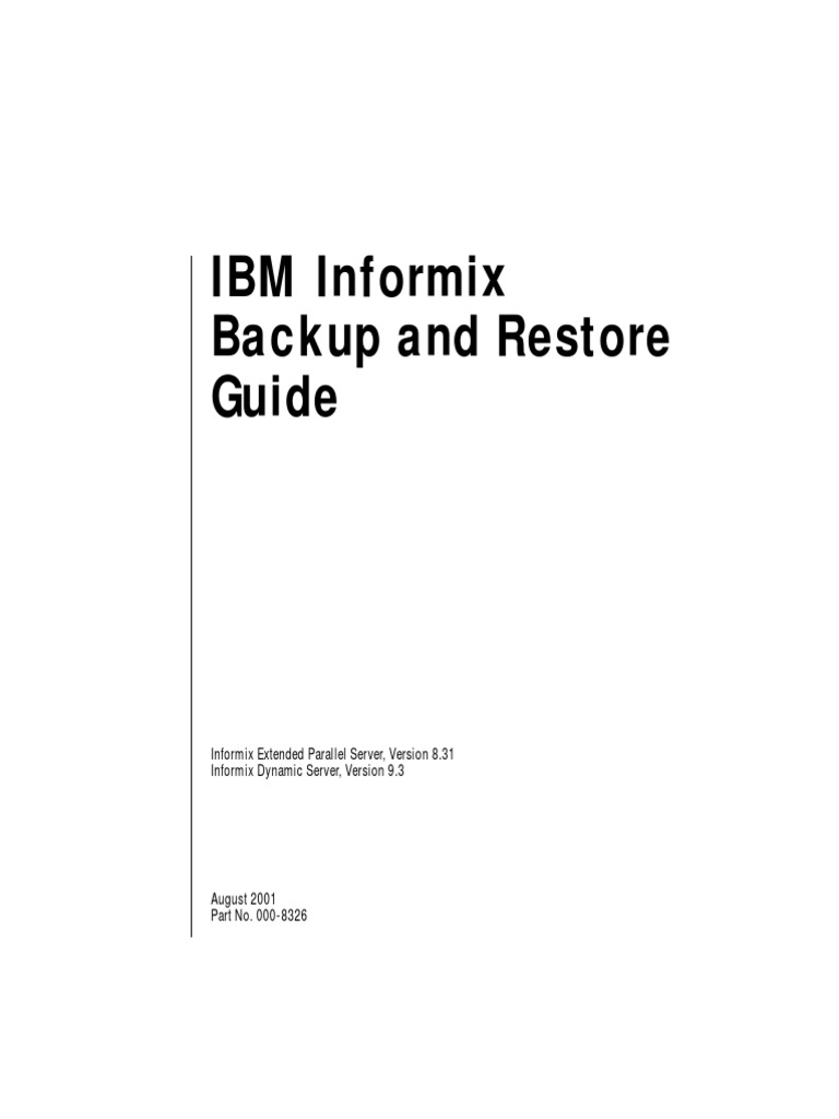 IBM Backup Guide | PDF | Backup | Databases