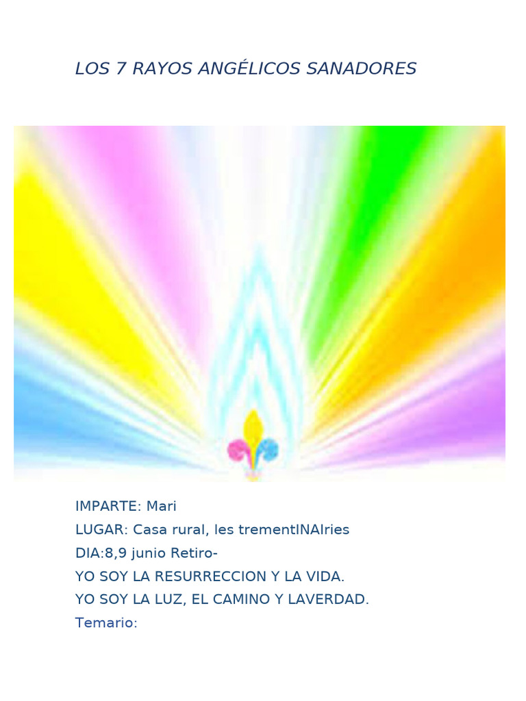 Los 7 Rayos Angelicales Sanadores | PDF | Amor | Color