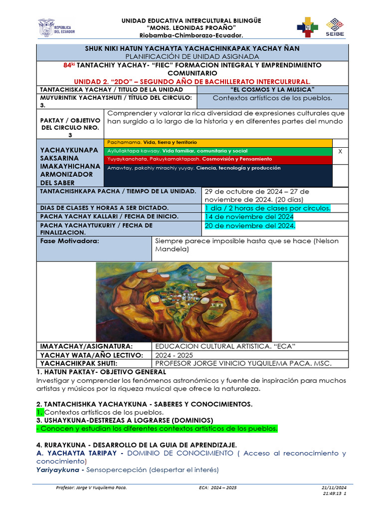 GUIA 2DO BGU ECA 84 - 3-Signed-Signed | PDF | Bailes | Aprendizaje