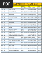TIME TABLE - MARCH 2025 IGCSE EXAMINATION Portait 2 | PDF | Educational ...