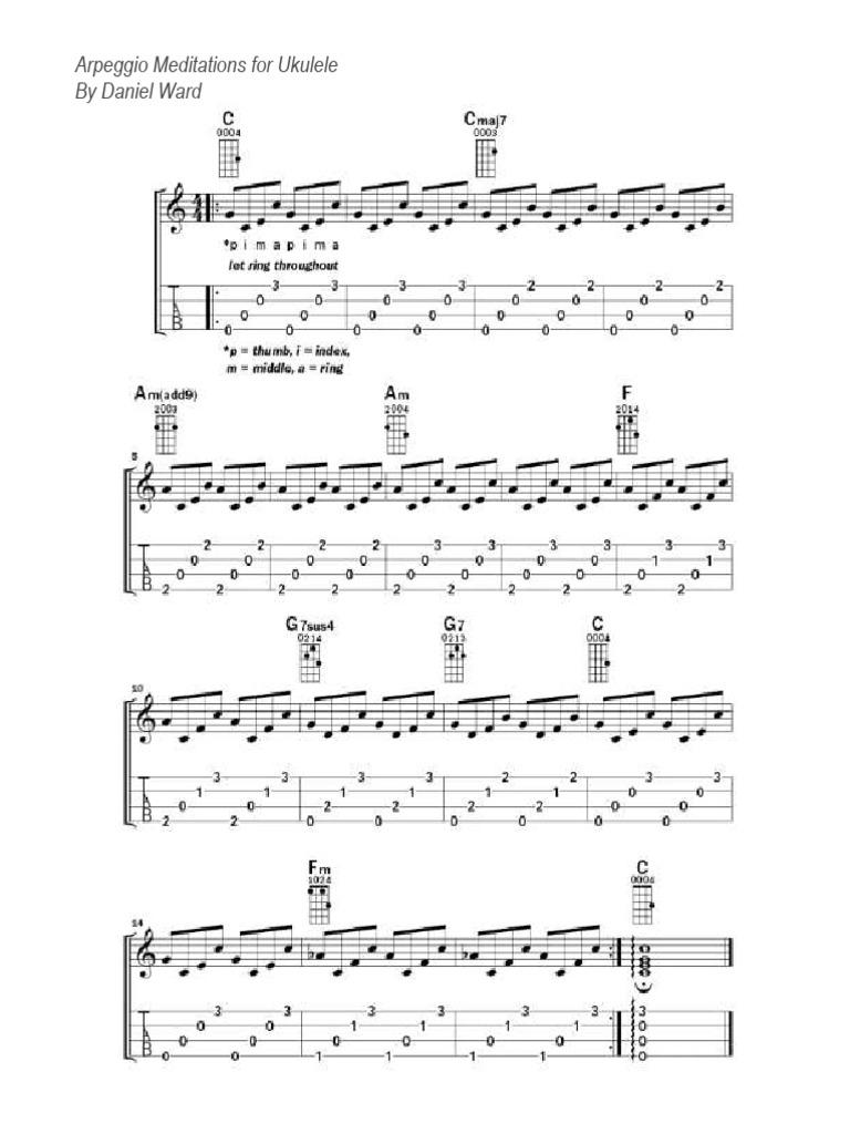 Arpeggio Meditations For Ukulele | PDF