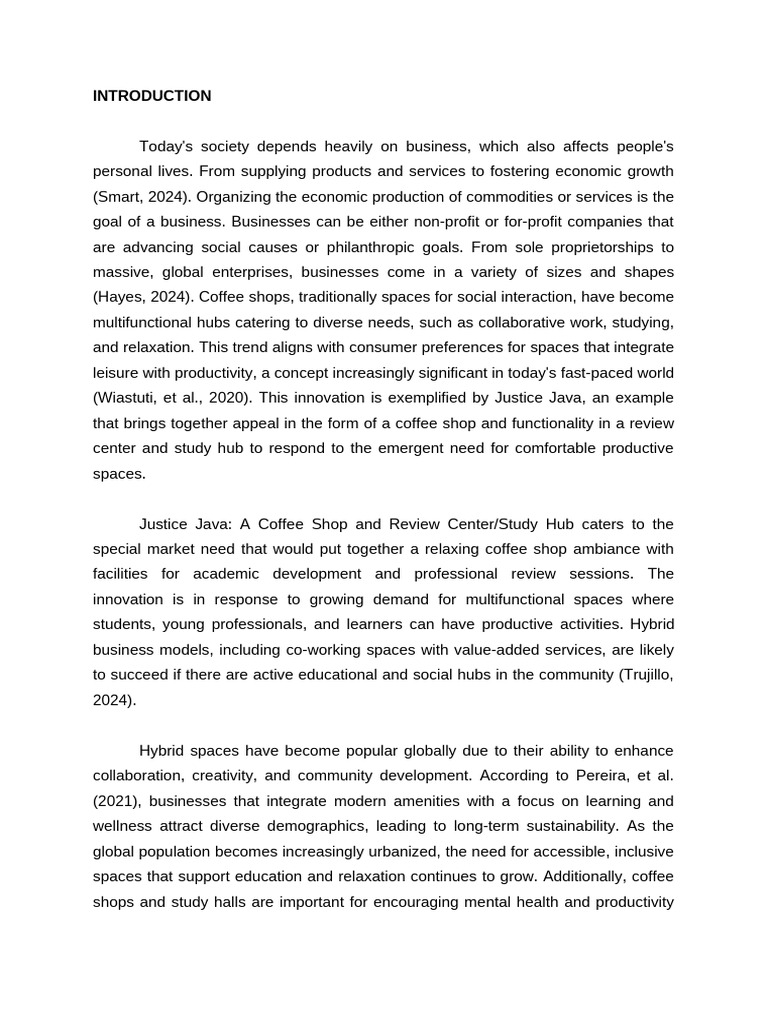 Business-Plan-INTRODUCTION- | PDF | Innovation | Coffee