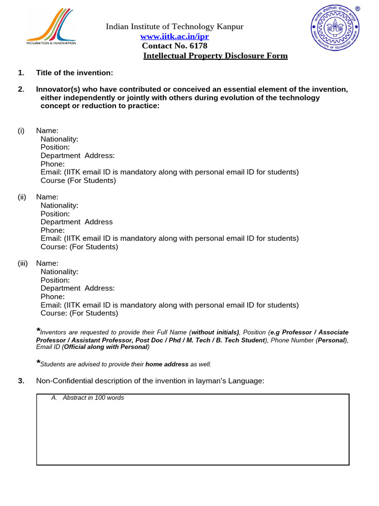 IPDF-Format IITK Updated | PDF | Invention | Patent