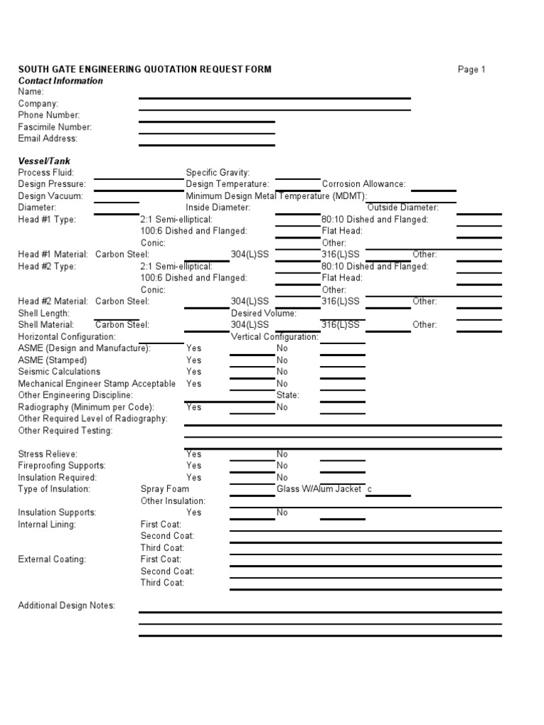 Pressure Vessel Datasheet | PDF | Building Engineering | Materials