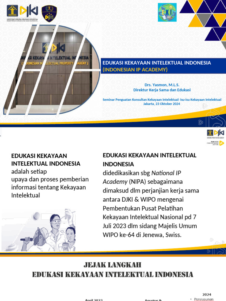 Indonesia Ip Academy (Ekii) - Seminar Penguatan Konsultan Ki | PDF