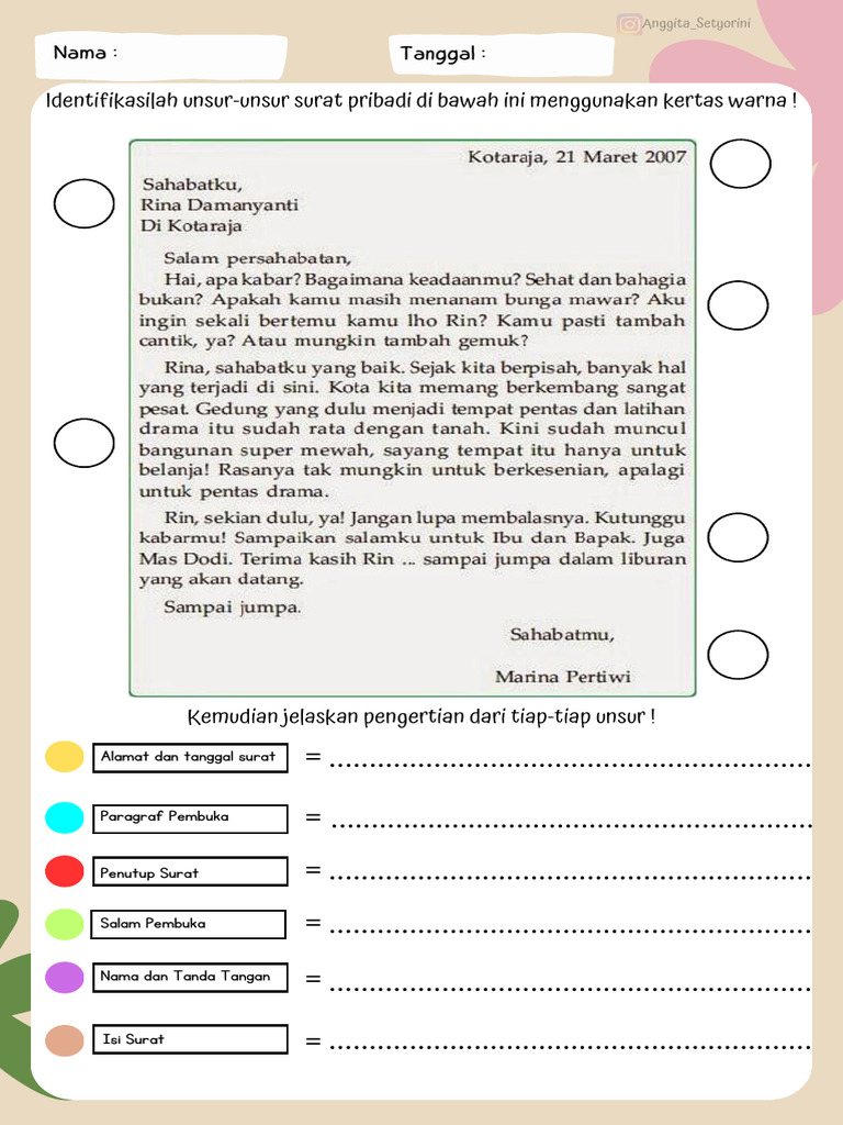 Unsur surat pribadi | PDF