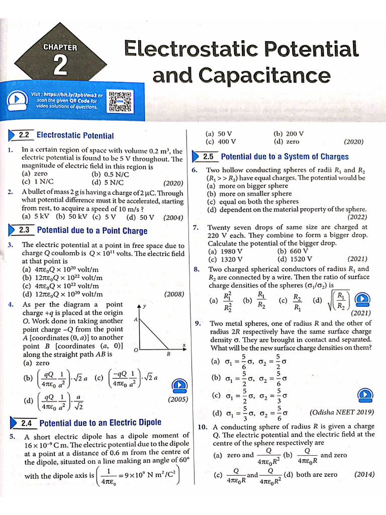 Electrostatic Potential & Capacitance | PDF