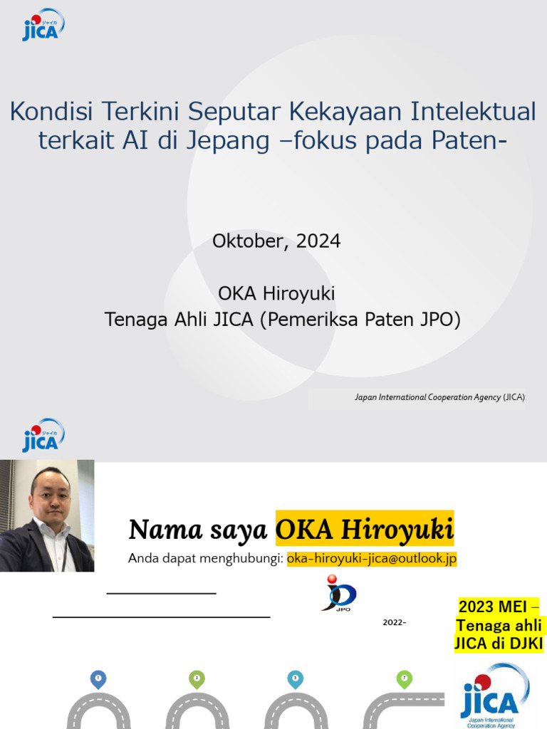 IND 2410 - AI - IP - Seminar (JICA - Mr. Oka Hiroyuki) | PDF