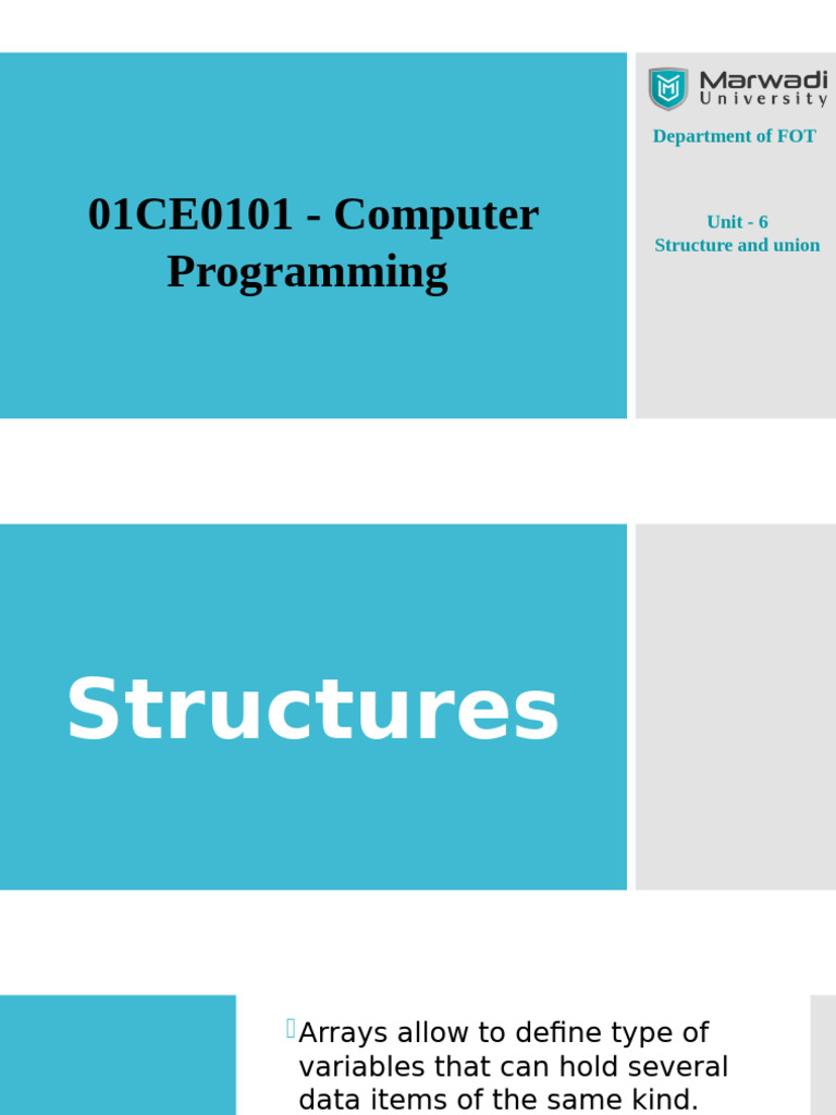 Unit 6 Structure and Union | PDF | Pointer (Computer Programming) | Parameter (Computer Programming)