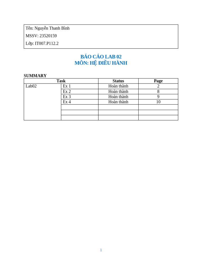 NguyenThanhBinh Lab02 | PDF
