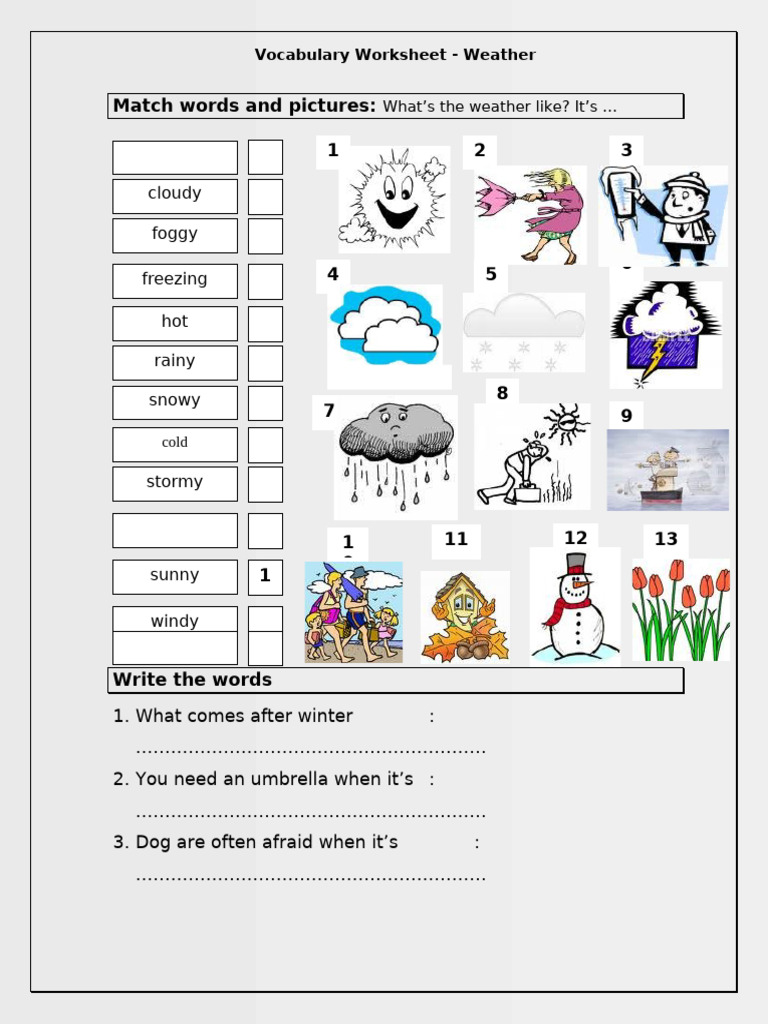 vocabulary-matching-worksheet-weather-fun-activities-games_4000 | PDF