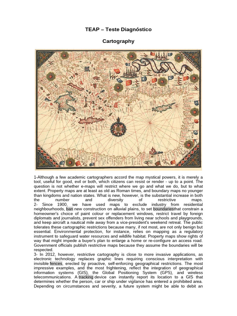 TEAP – Teste Diagnóstico Humanas Aluno | PDF | Cartography | Nature ...