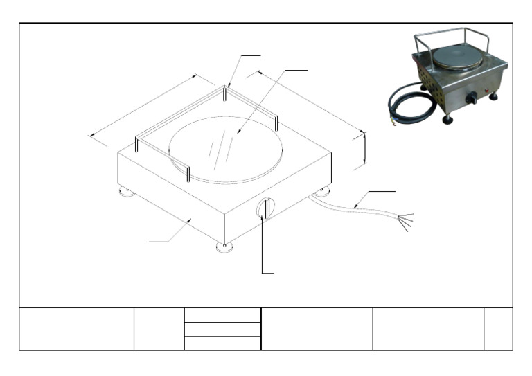Hotplate Cooker Unit (380x380) 220Ø 230V 2000W | PDF