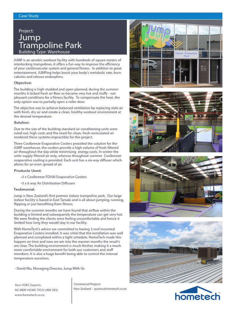 Evaporative Cooling for Trampoline Park | PDF | Sustainable ...