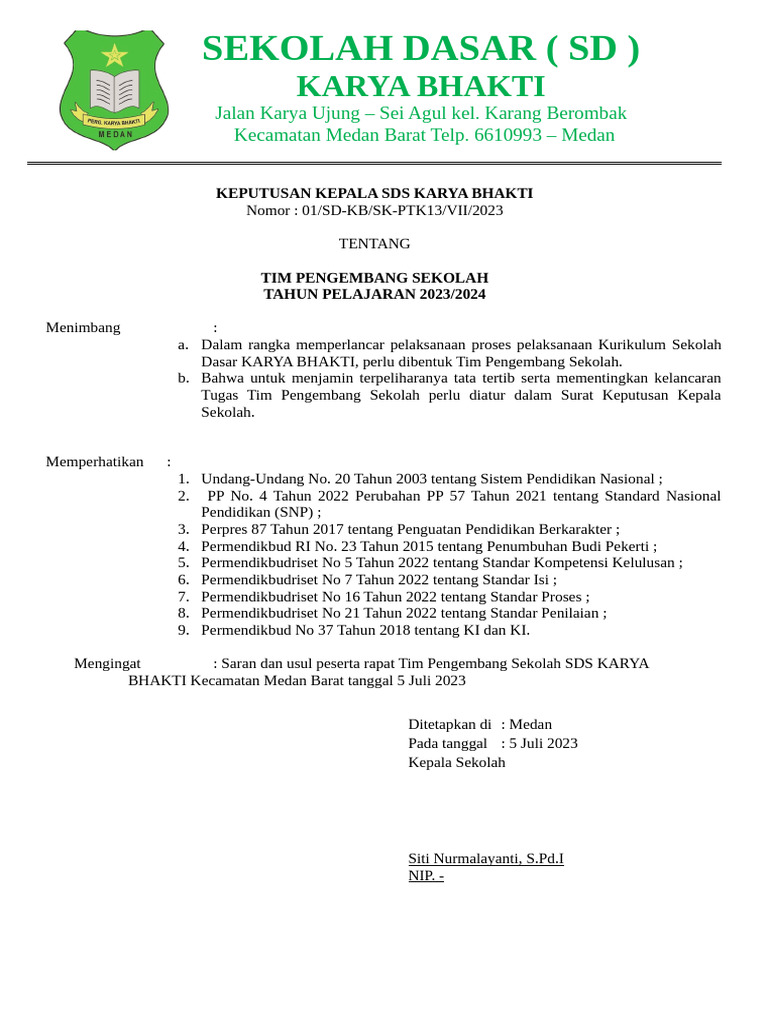 LAMPIRAN KTSP 1 | PDF