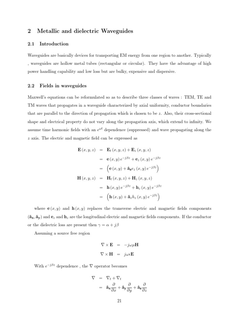 Waveguide Modes and Cutoff Frequencies | PDF | Waveguide | Waves