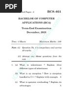 BCS 031 Previous Year Question Papers by Ignouassignmentguru | PDF | C++ | Class (Computer ...