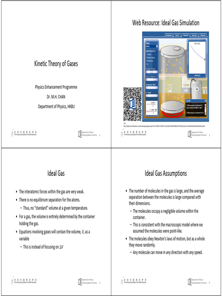 Ideal Gas Theory and Applications | PDF | Gases | Temperature