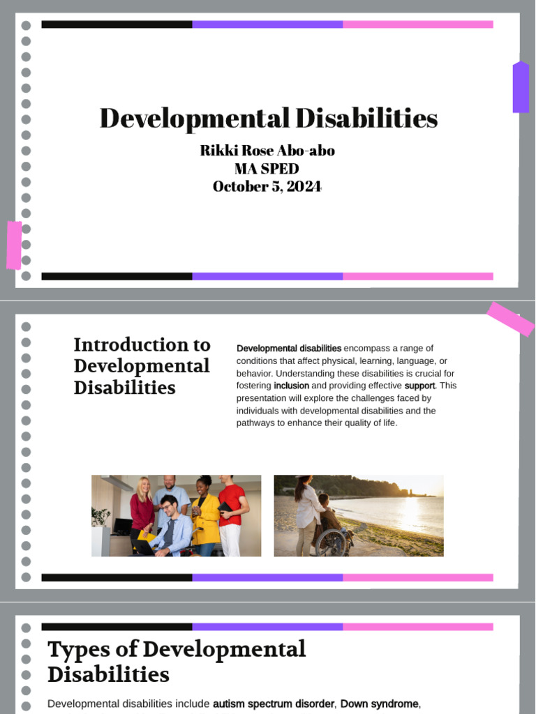 developmental Disabilities | PDF | Developmental Disabilities | Disability