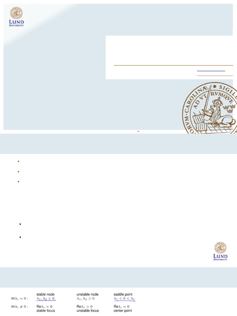FRTN05 Lecture03 Annotated | PDF | Stability Theory | Control Theory