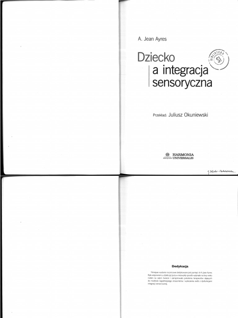 Dziecko A Integracja Sensoryczna | PDF