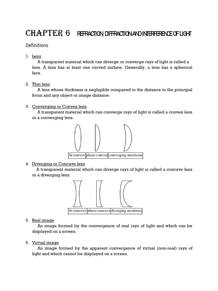 CHAPTER 6 REFRACTION | PDF | Electrodynamics | Glass Engineering And Science