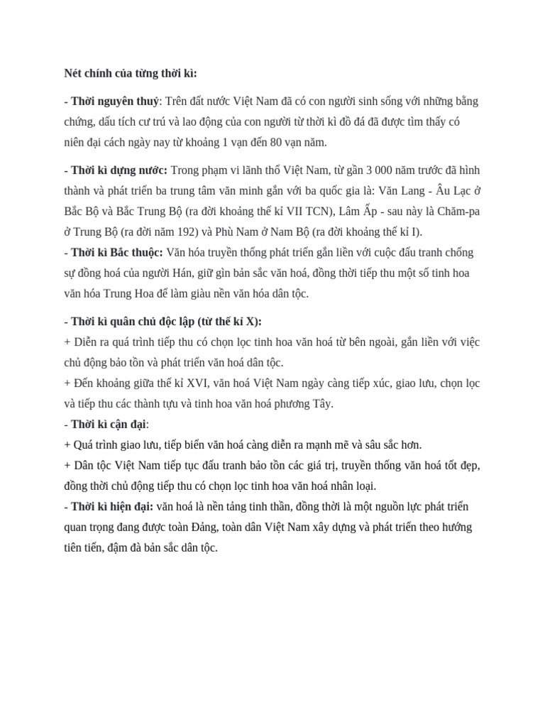 Nét Chính C A T NG TH I Kì: - TH I Nguyên Thu | PDF