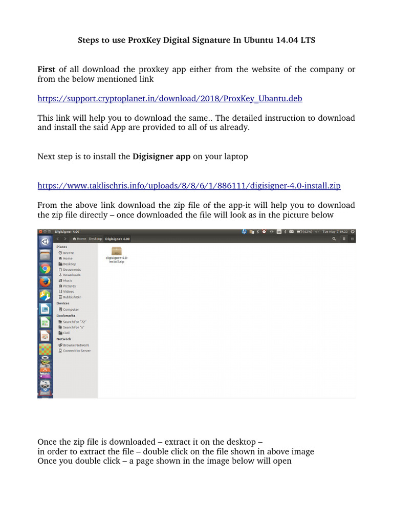 ProxKey Digital Signature Guide for Ubuntu | PDF | Computer File ...