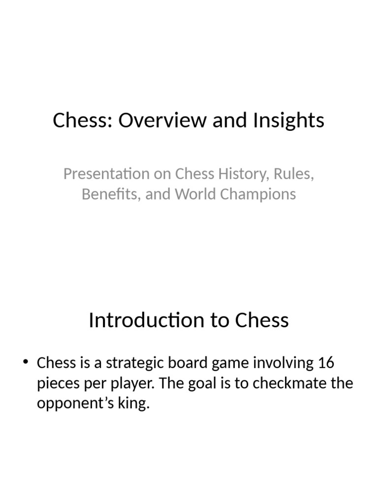 Chess Presentation | PDF