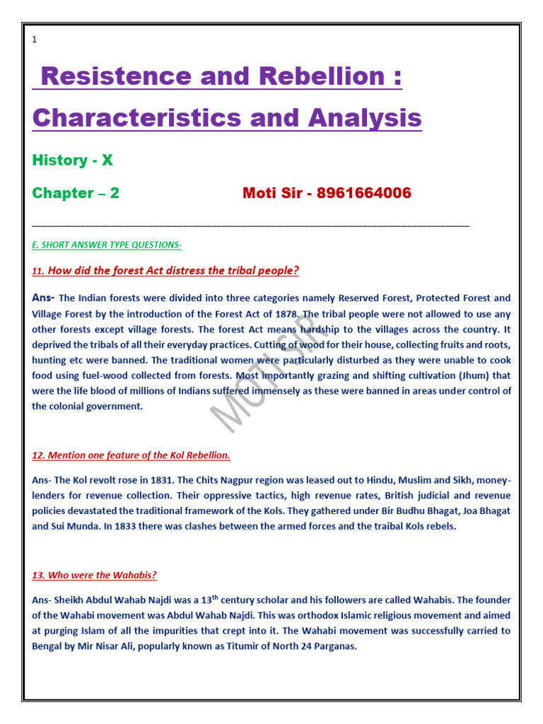 Resistance and Rebellion 10 Broad | PDF